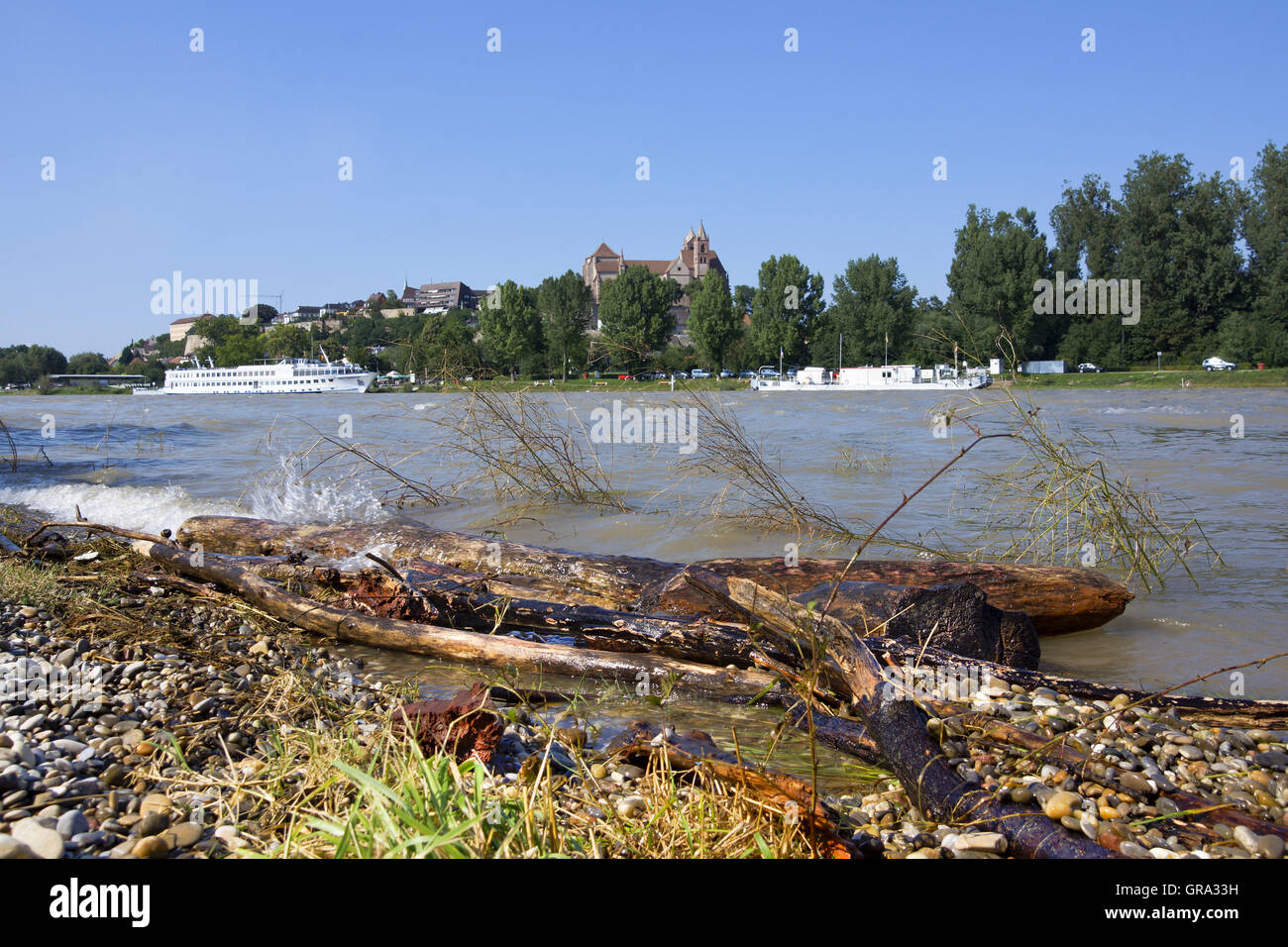 Rhine Waterfront, Breisach Am Rhein, Breisgau, Upper Rhine, District ...