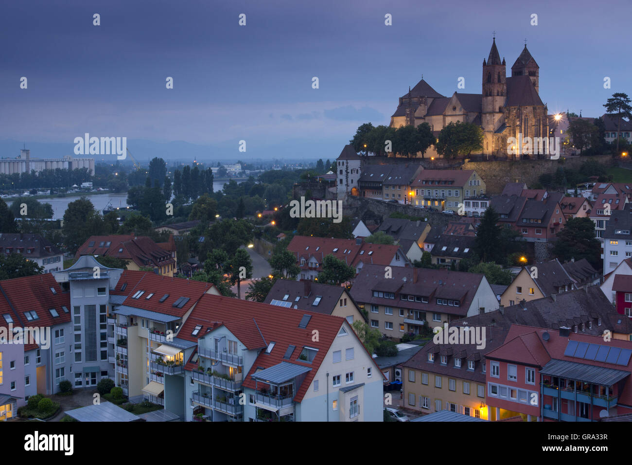 Breisach am rhein in the evening light hi-res stock photography and ...