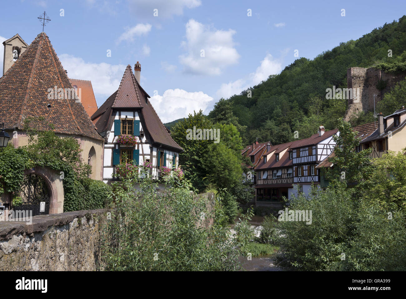 Picturesque Old Town Of Kaysersberg, Haut-Rhin, Alsace, France, Europa ...