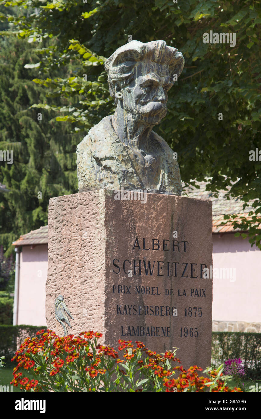 Albert Schweitzer Monument, Kaysersberg, Haut-Rhin, Alsace, France ...