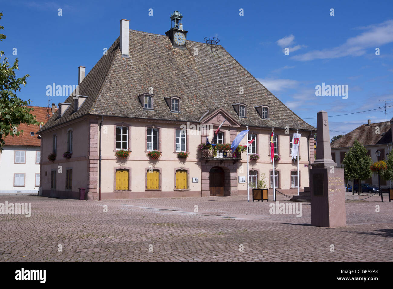 Town Hall, Neuf-Brisach, Alsace, France, Europe Stock Photo - Alamy