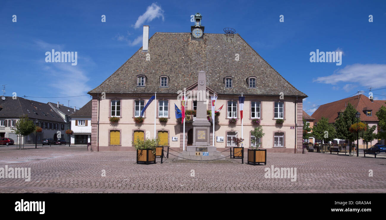 Town Hall, Neuf-Brisach, Alsace, France, Europe Stock Photo - Alamy