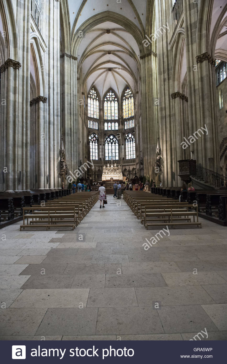 Interior Cathedral Regensburg Germany High Resolution Stock Photography ...