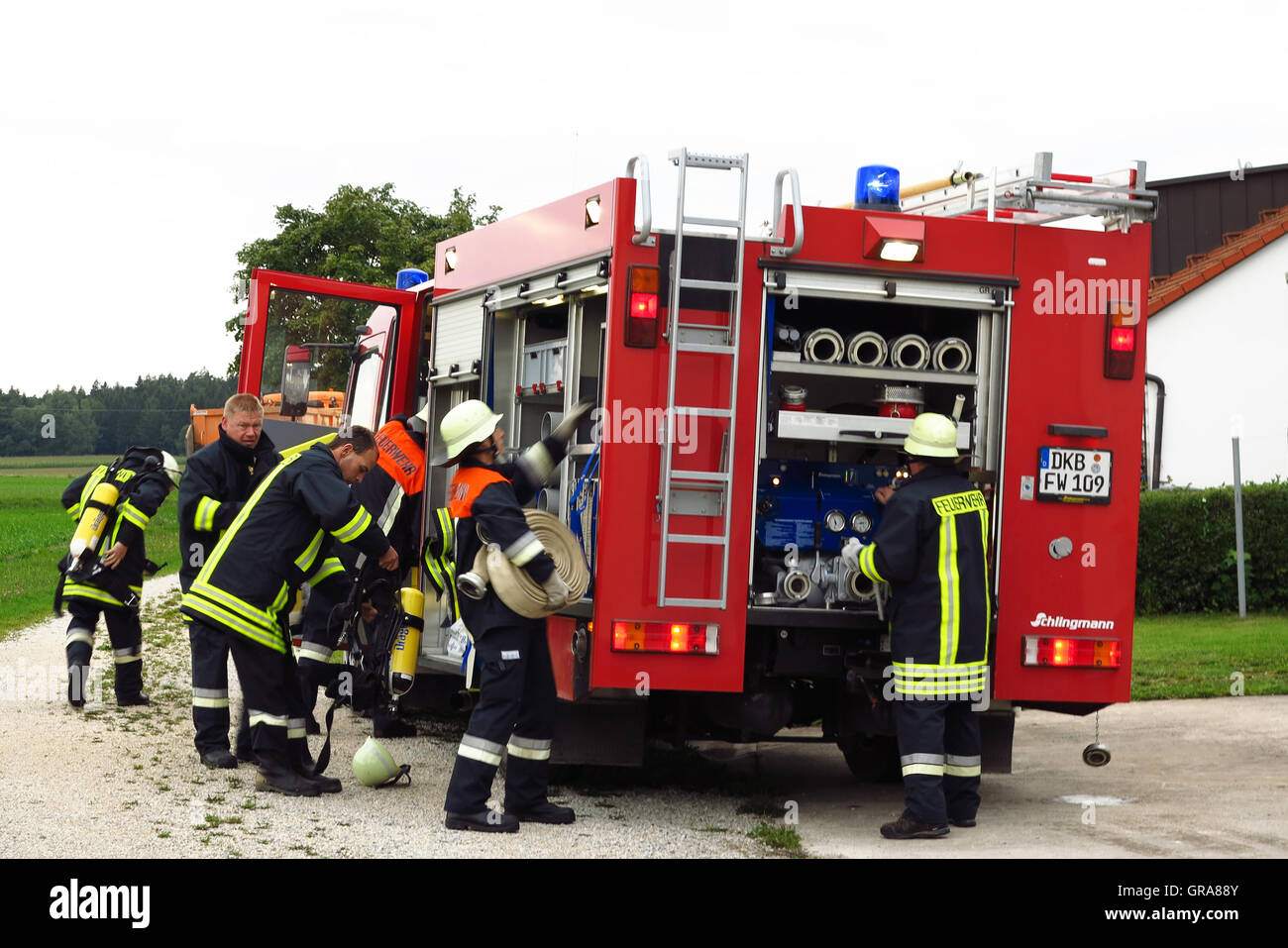 German fire brigade men hi-res stock photography and images - Alamy
