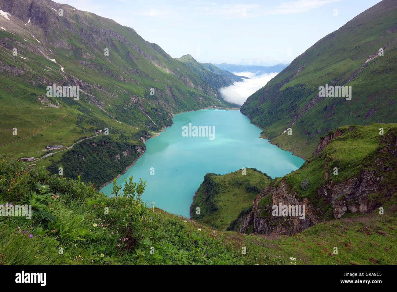 Kaprun Dam, Mooserboden lake Stock Photo - Alamy