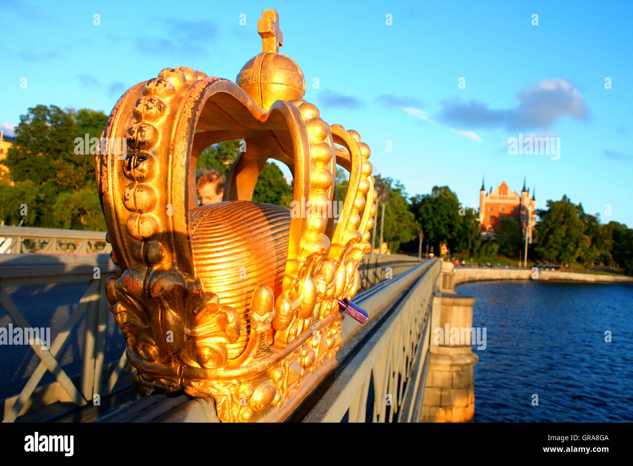 Skeppsholmsbron (Skeppsholm Bridge) With Its Famous Golden Crown In ...