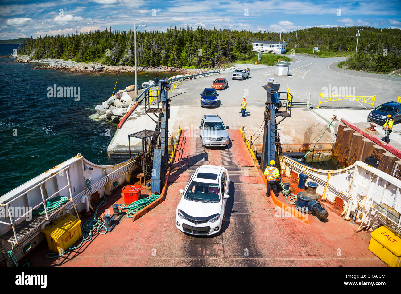 Loading the Fogo Island Ferry at Scag Harbor, Newfoundland and Labrador ...