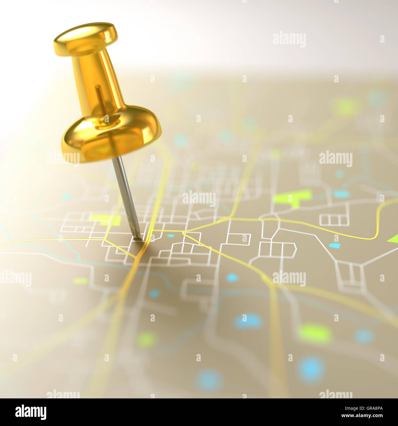 Map of a fictional town or city hi-res stock photography and images - Alamy