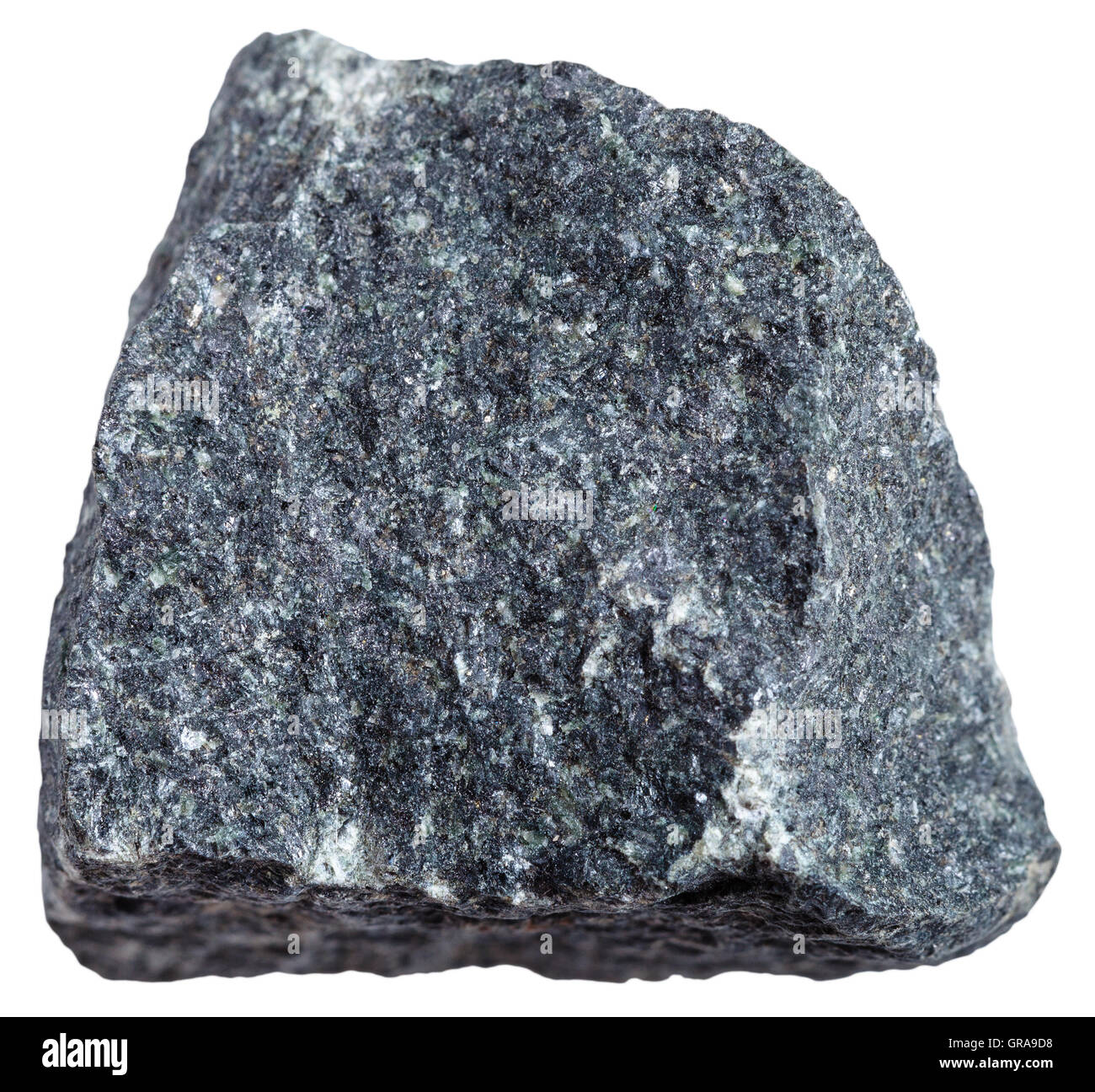 macro shooting of Igneous rock specimens - Gabbro stone isolated on white background Stock Photo ...