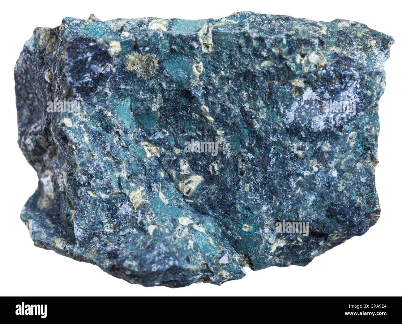 macro shooting of Igneous rock specimens - Kimberlite stone isolated on white background Stock ...