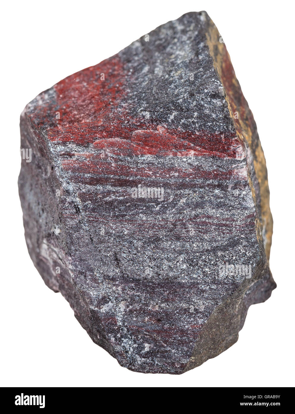 macro shooting of metamorphic rock specimens - pebble of jaspillite ...