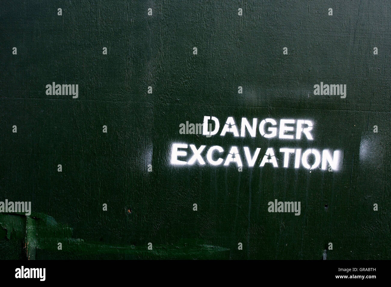 Warning of excavations hi-res stock photography and images - Alamy