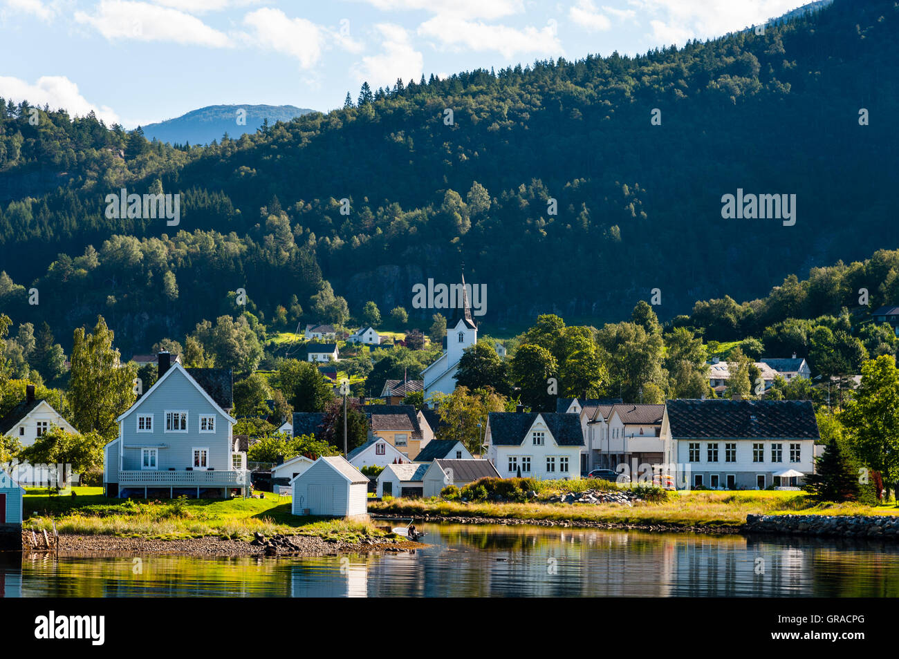 Norway, Jondal. Village in Hardangerfjord Stock Photo - Alamy