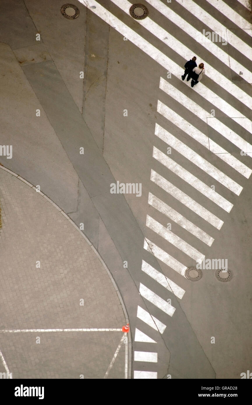 Crosswalk Aerial View Stock Photo - Alamy