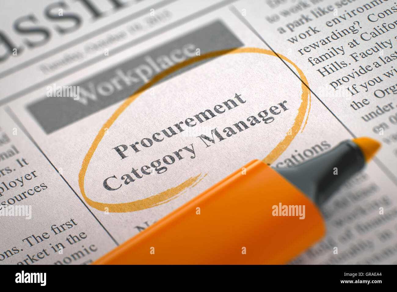 Procurement Category Manager Join Our Team. 3D Render Stock Photo - Alamy