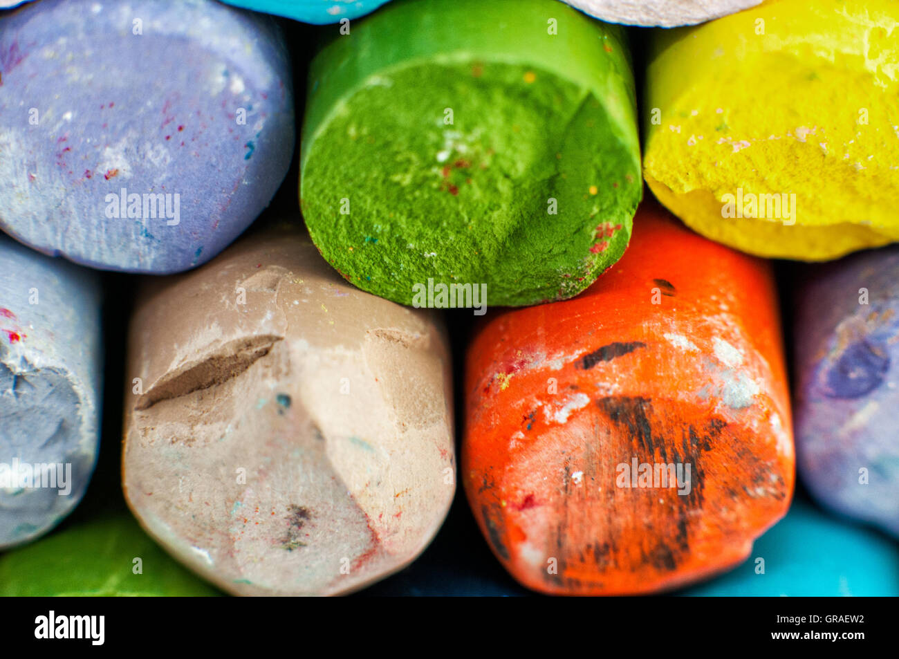 Colored pastel chalks Stock Photo - Alamy