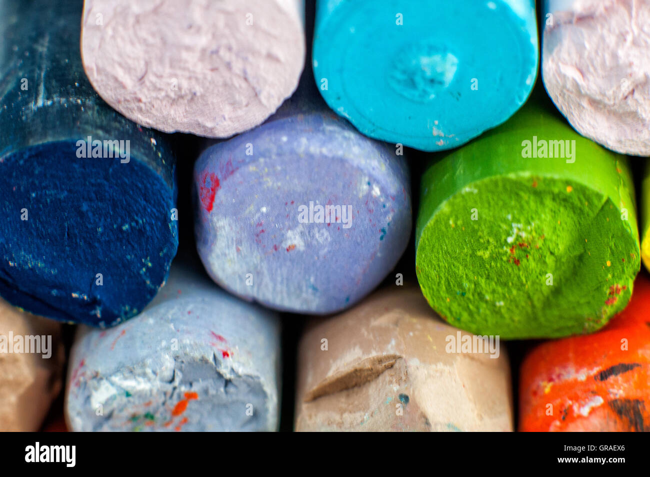Colored pastel chalks Stock Photo - Alamy