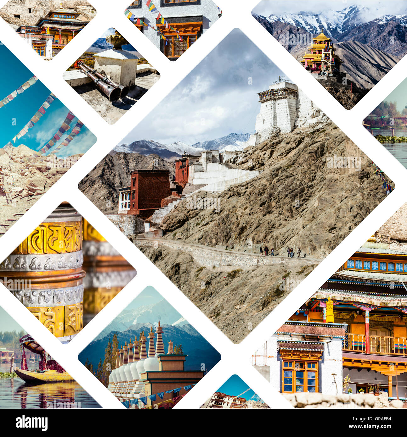 Collage of India images - travel background (my photos Stock Photo - Alamy