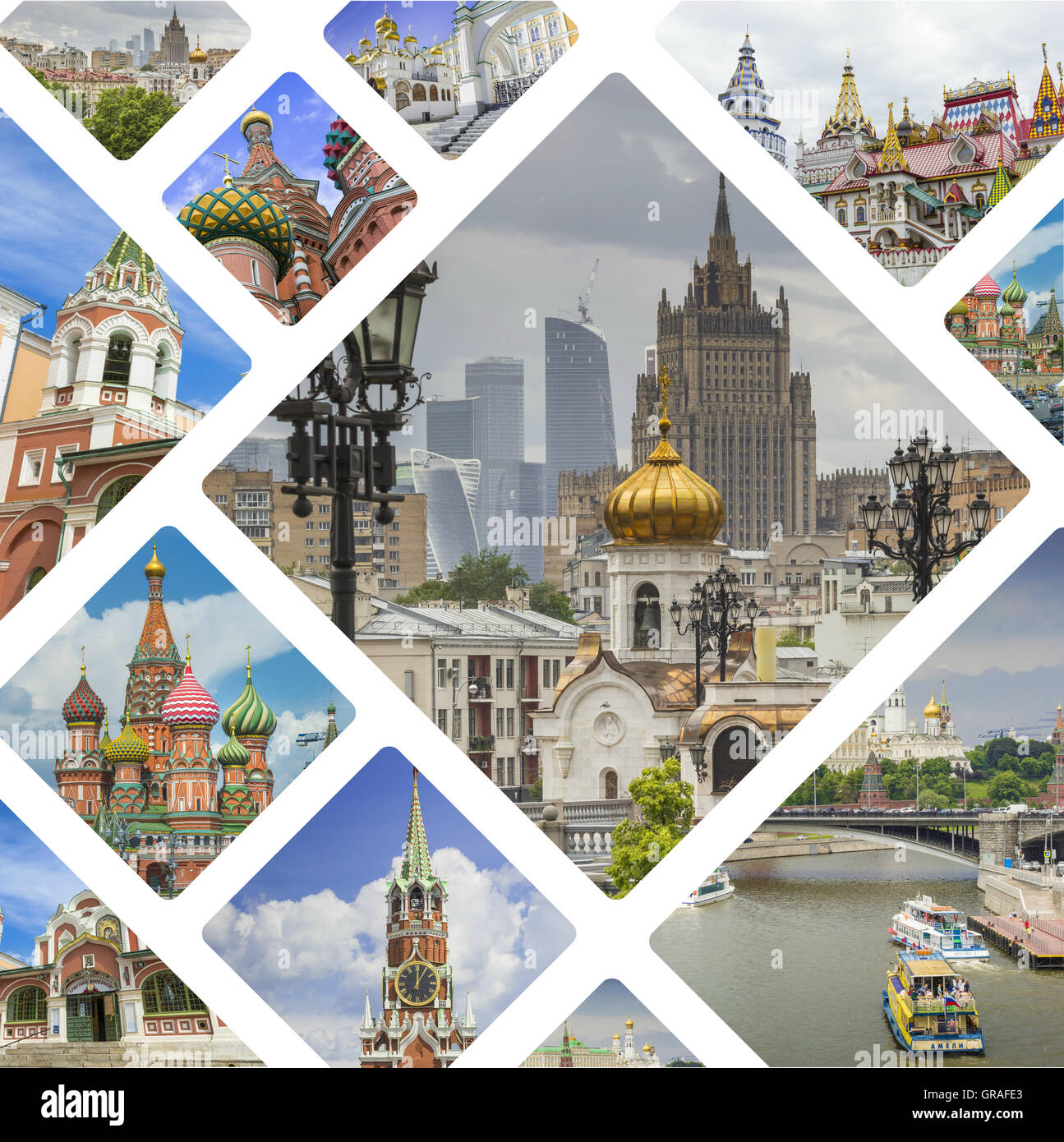Collage of Moscow (Russia) images - travel background (my photos Stock ...