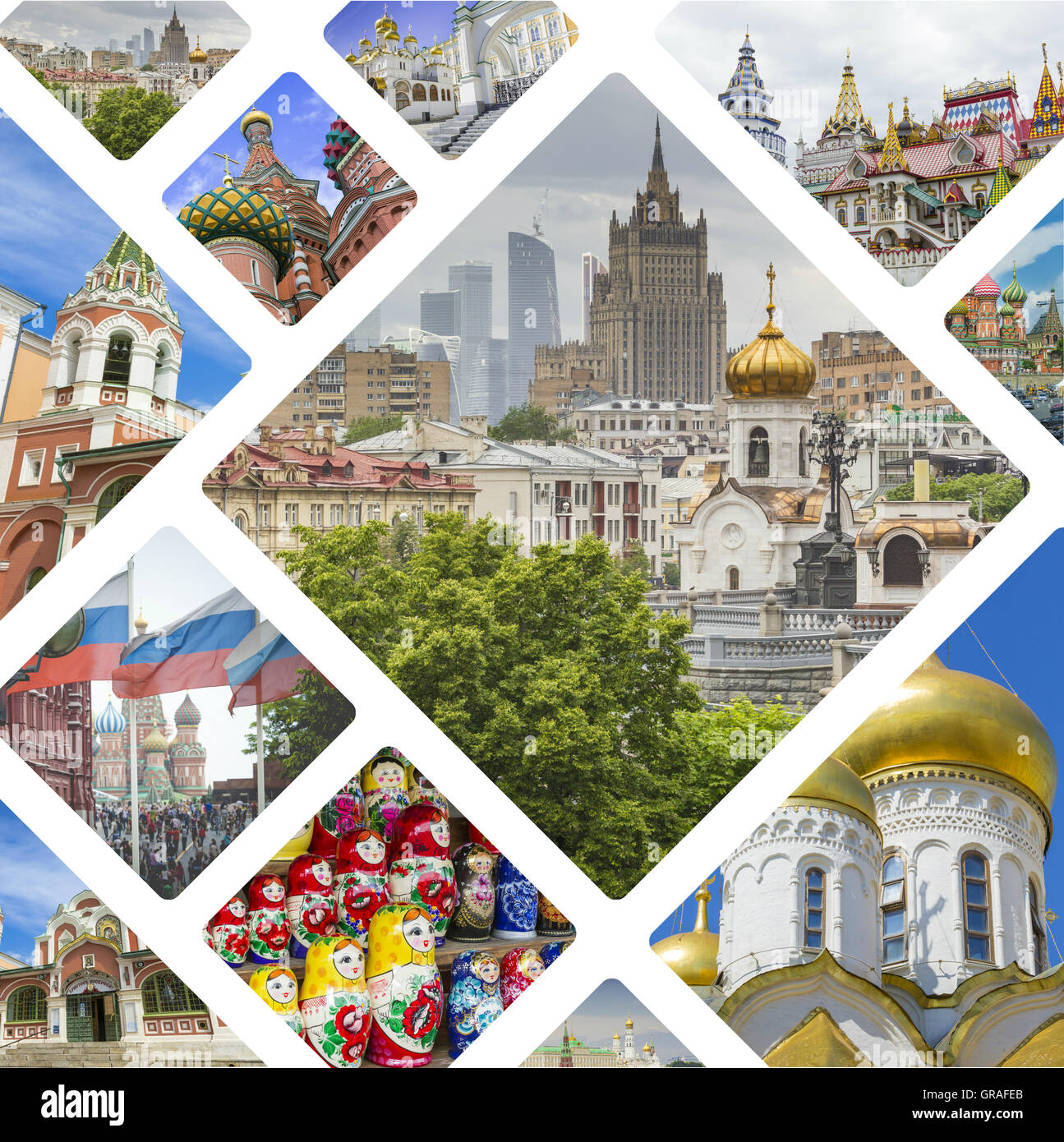 Collage of Moscow (Russia) images - travel background (my photos Stock ...