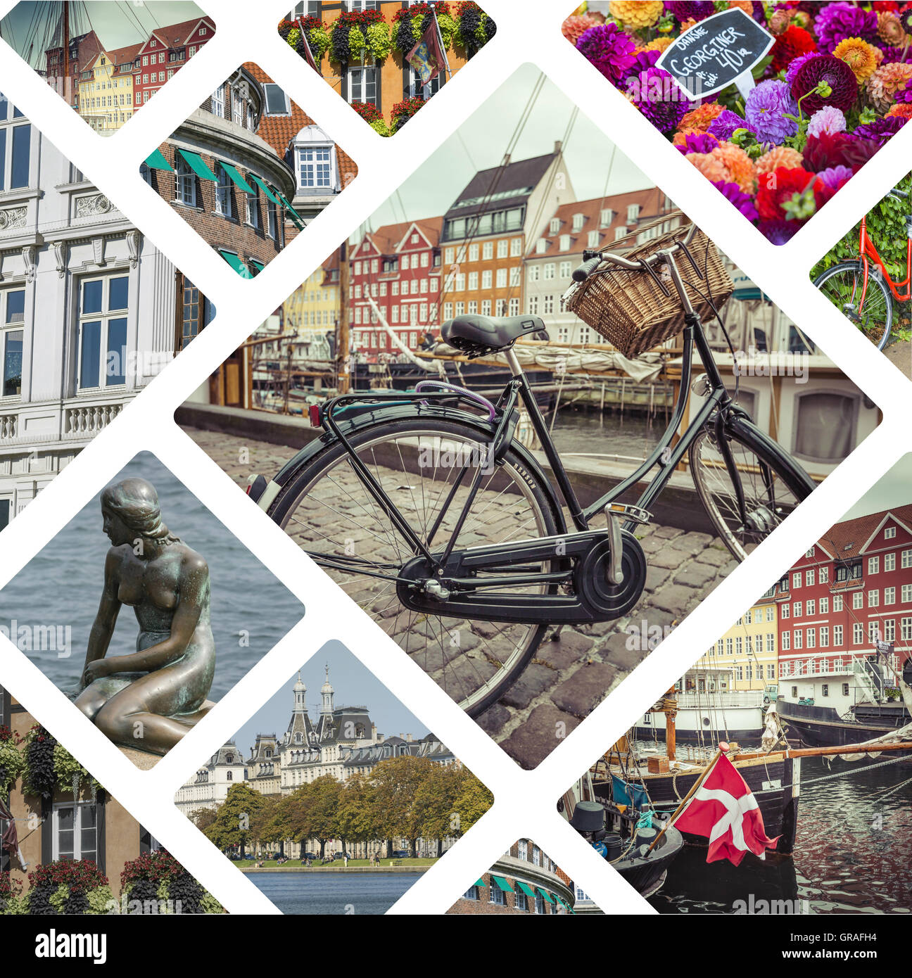 Collage of Copenhagen ( Denmark ) images - travel background (my photos ...