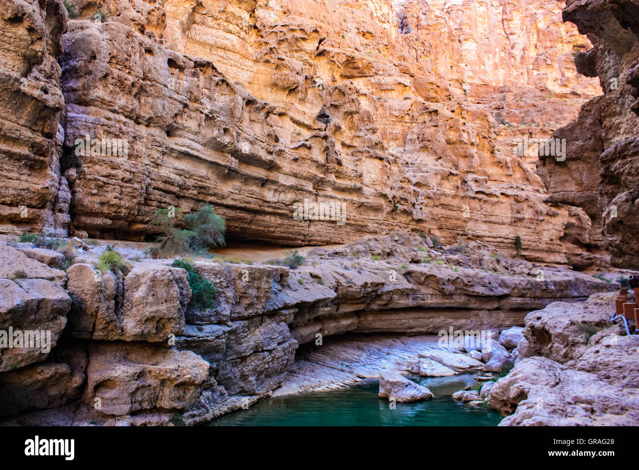Detail of the Wadi Shab in Oman Stock Photo - Alamy