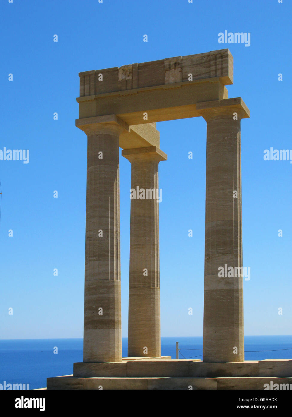 Rhodes Lindos Akropolis Stock Photo - Alamy