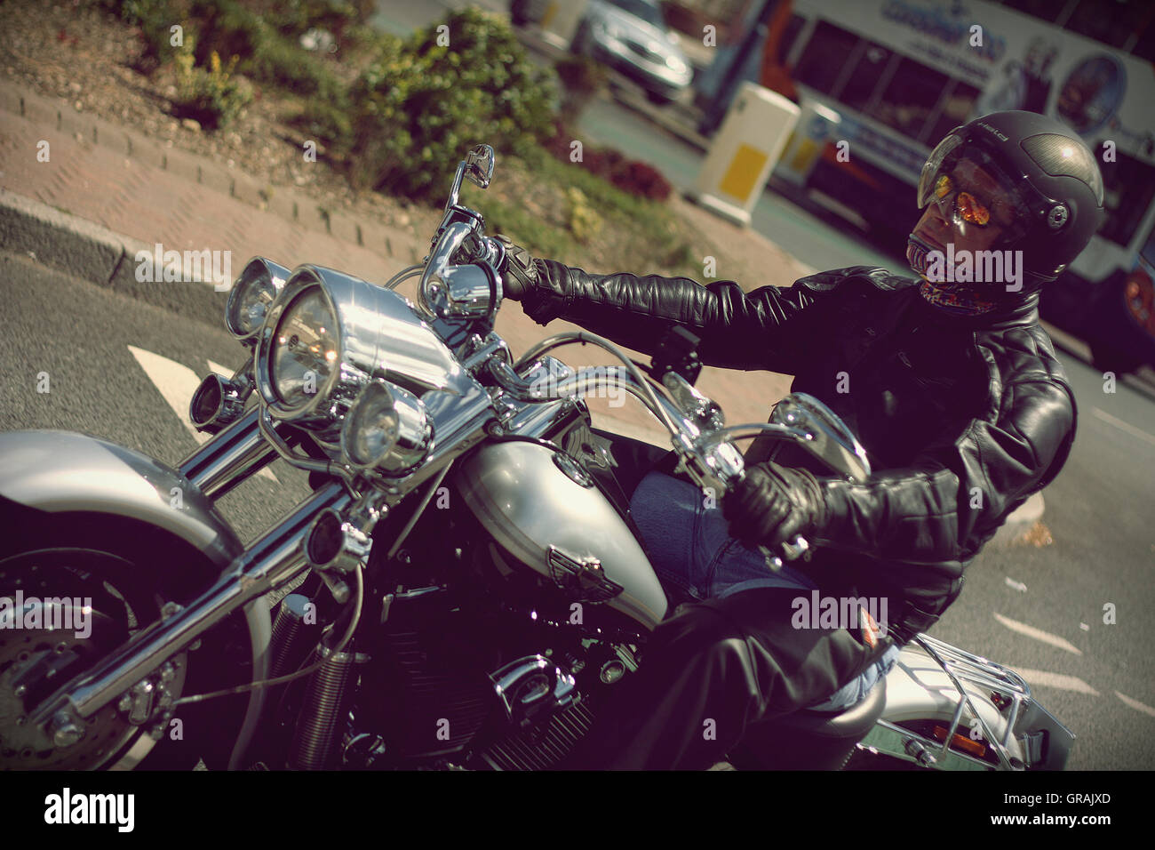 Older man on a harley davidson High Resolution Stock Photography and ...