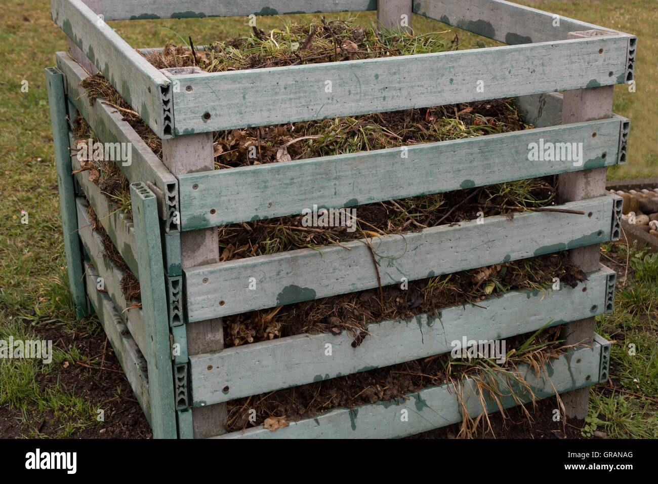 Waste In A Plastic Composter Stock Photo - Alamy