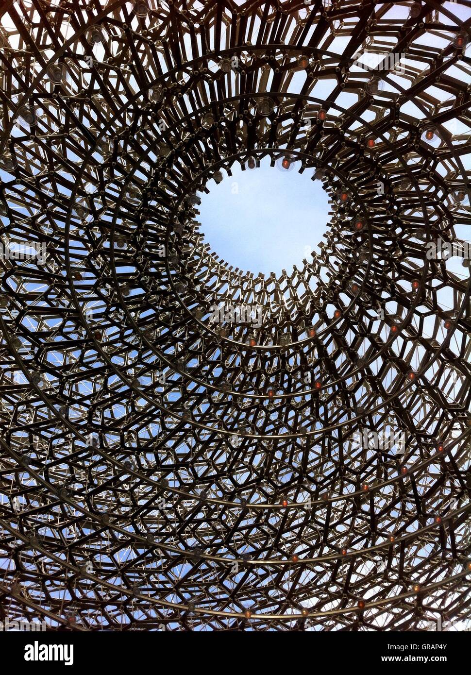 Extreme Close Up Of Grid Structure Against Sky Stock Photo - Alamy