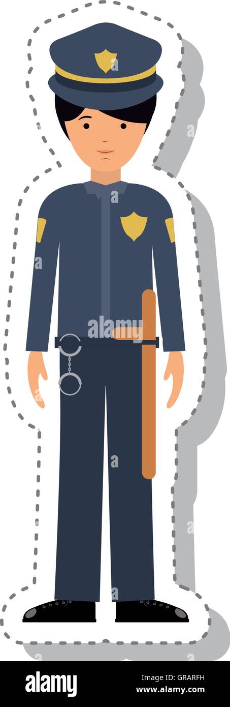 man cartoon with uniform design Stock Vector Image & Art - Alamy