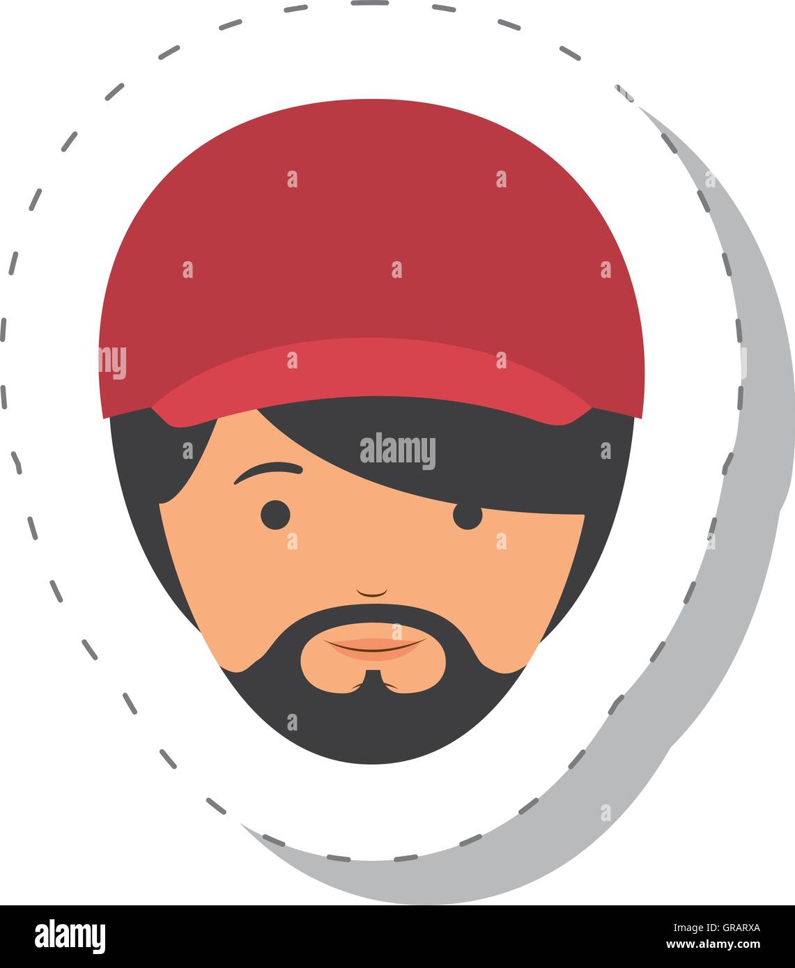 man male head hat mustache avatar design Stock Vector Image & Art - Alamy