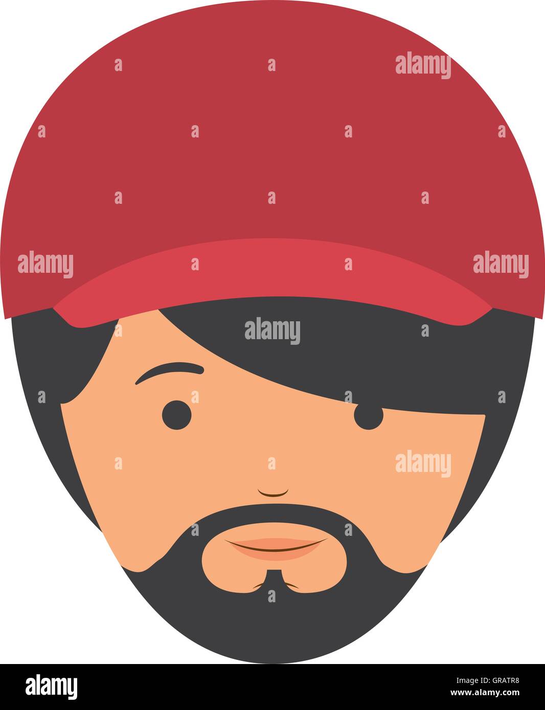 man male head hat mustache avatar design Stock Vector Image & Art - Alamy