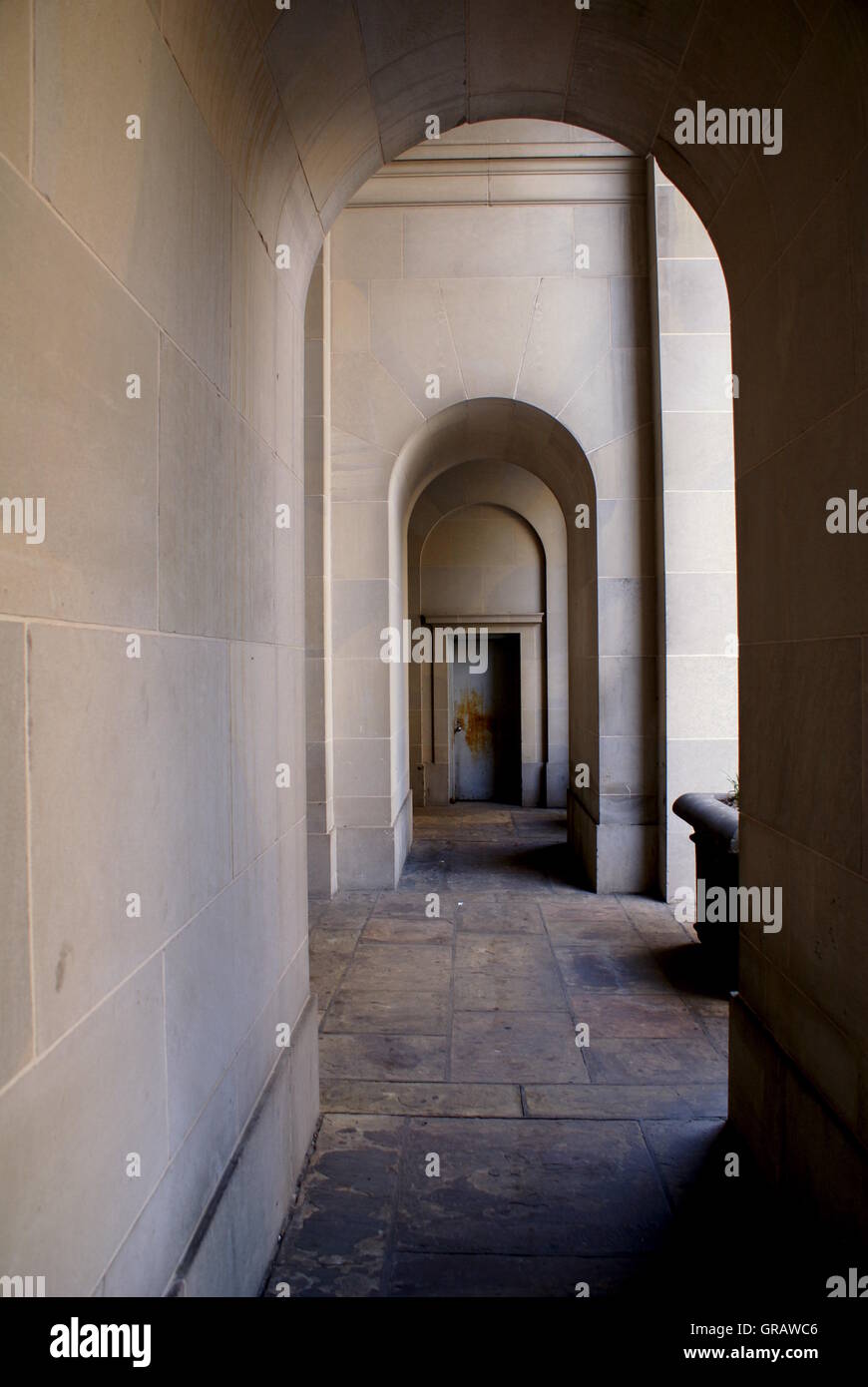 Corridor In Building Stock Photo - Alamy