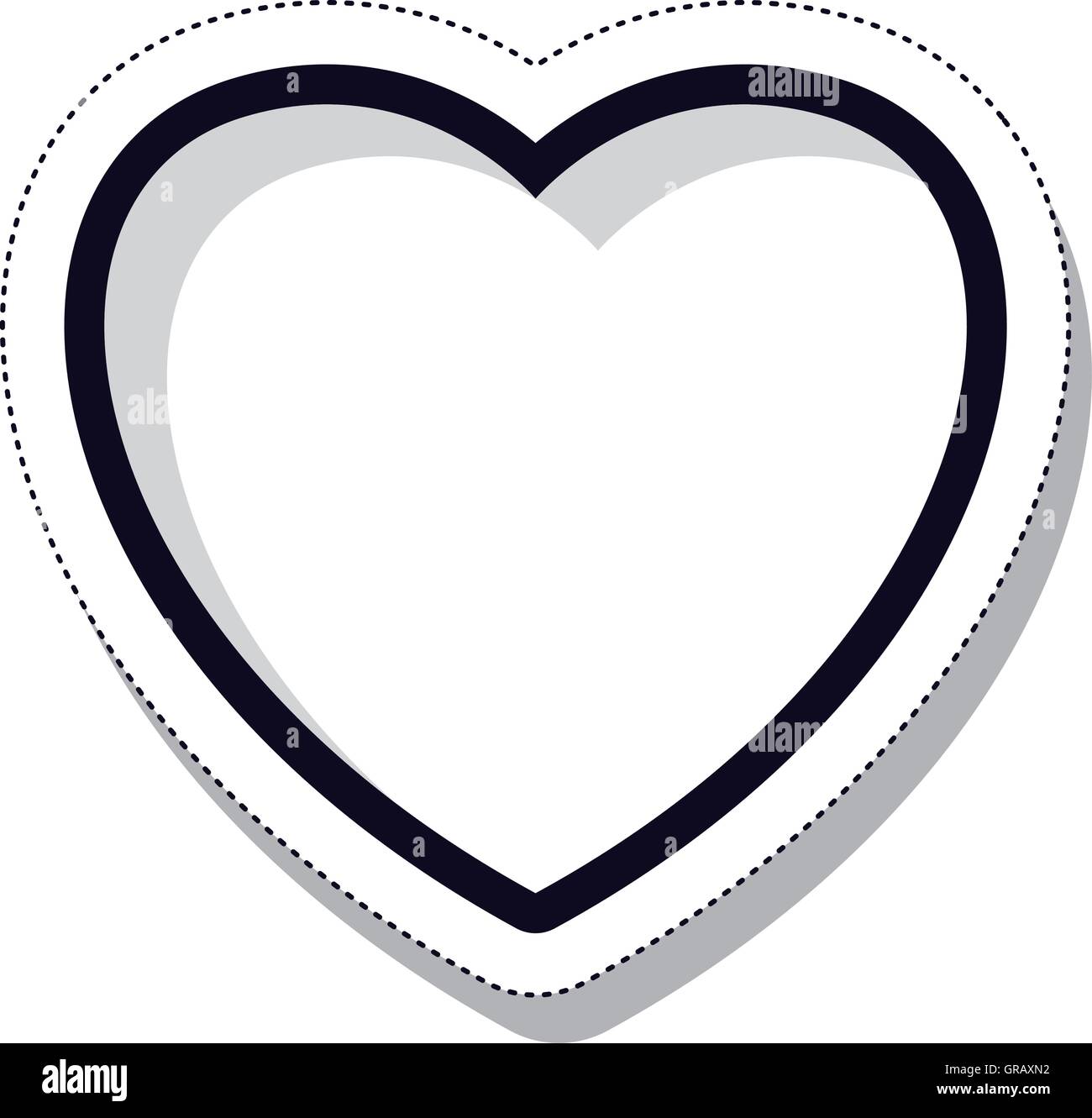 black and white heart shape design Stock Vector Image & Art - Alamy