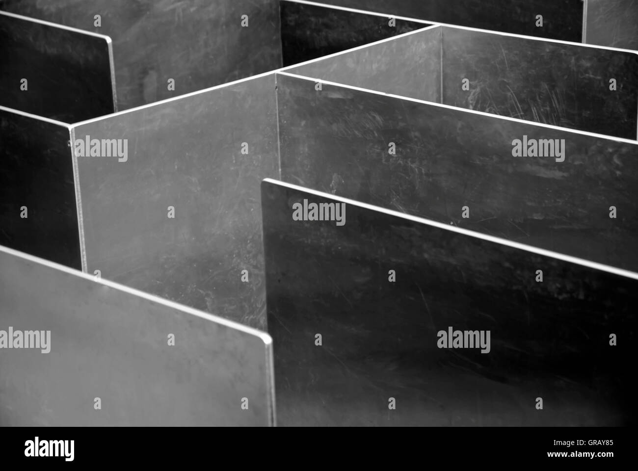 Metal labyrinth Black and White Stock Photos & Images - Alamy