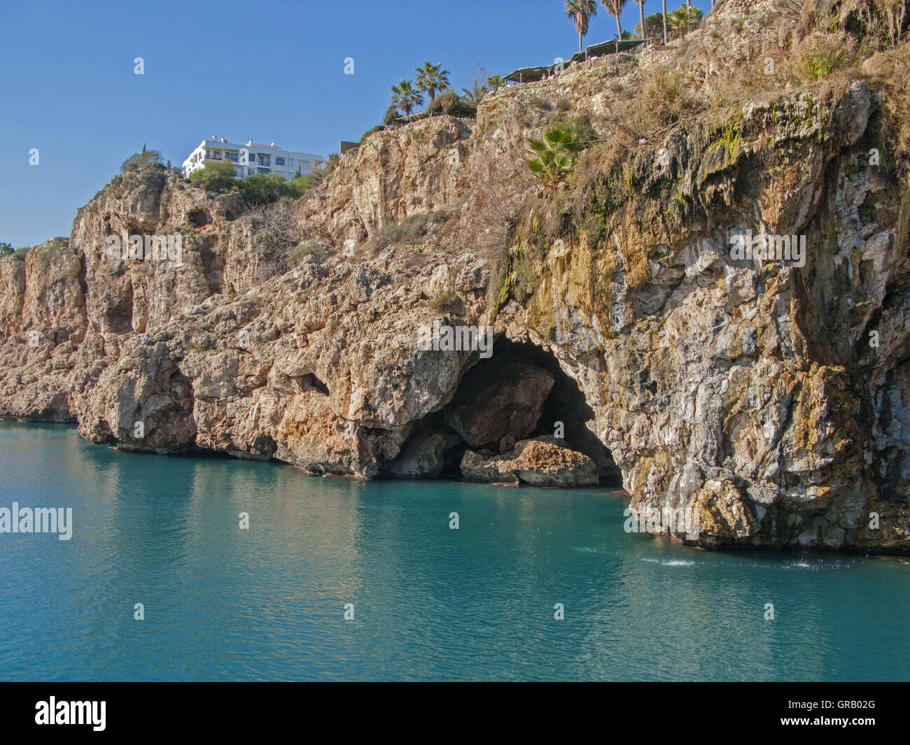 Cliff At The Edge Of Antalya Stock Photo - Alamy