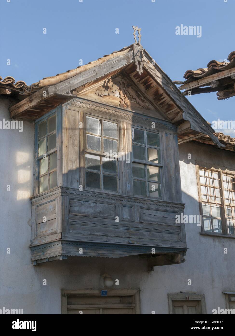 Typical Wooden Oriel In Tasagil, Turkey, As Projecting Street Balcony ...
