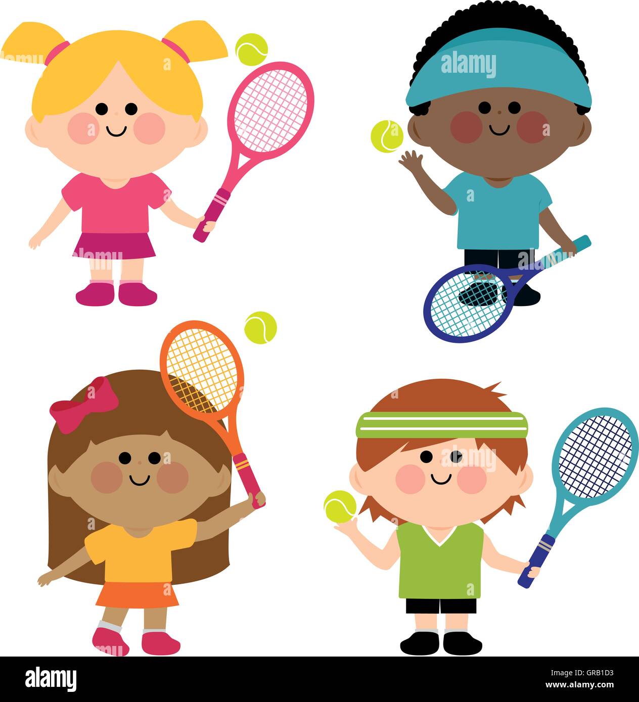 African american kids playing tennis hi-res stock photography and ...