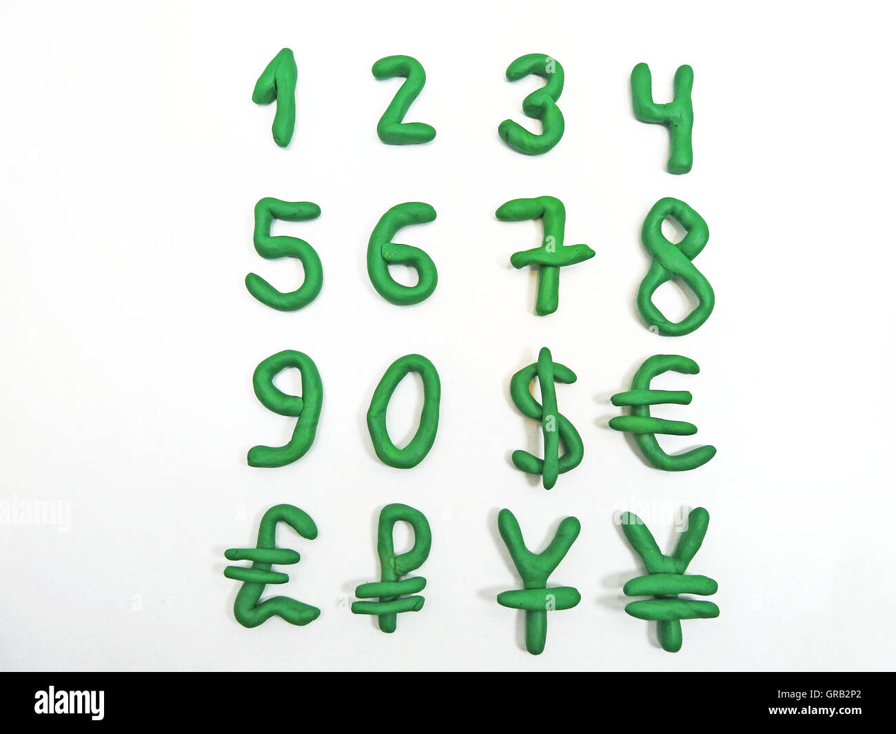 Plasticine numbers hi-res stock photography and images - Alamy