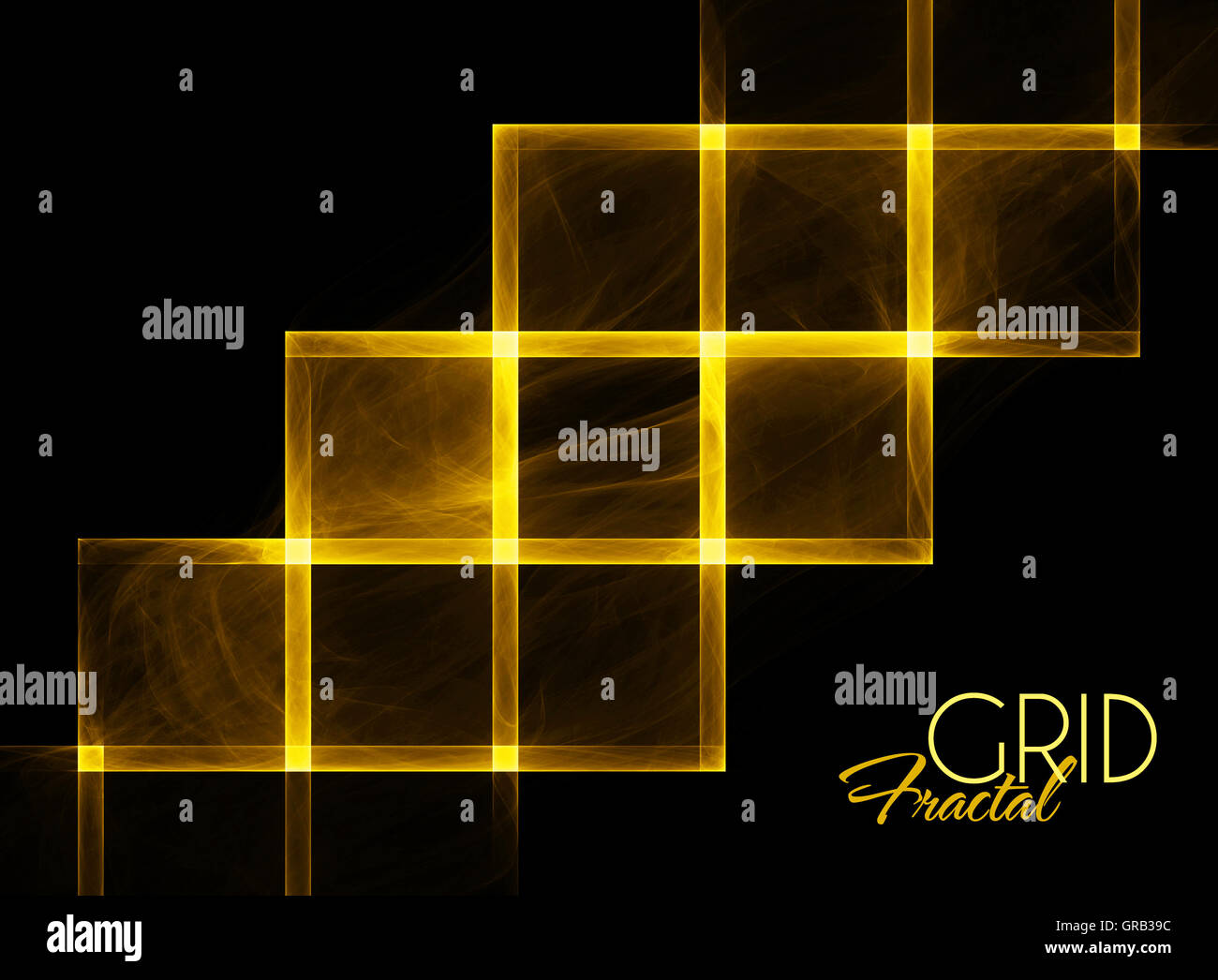 Gold matrix . Abstract template with glowing textured golden grid on a ...