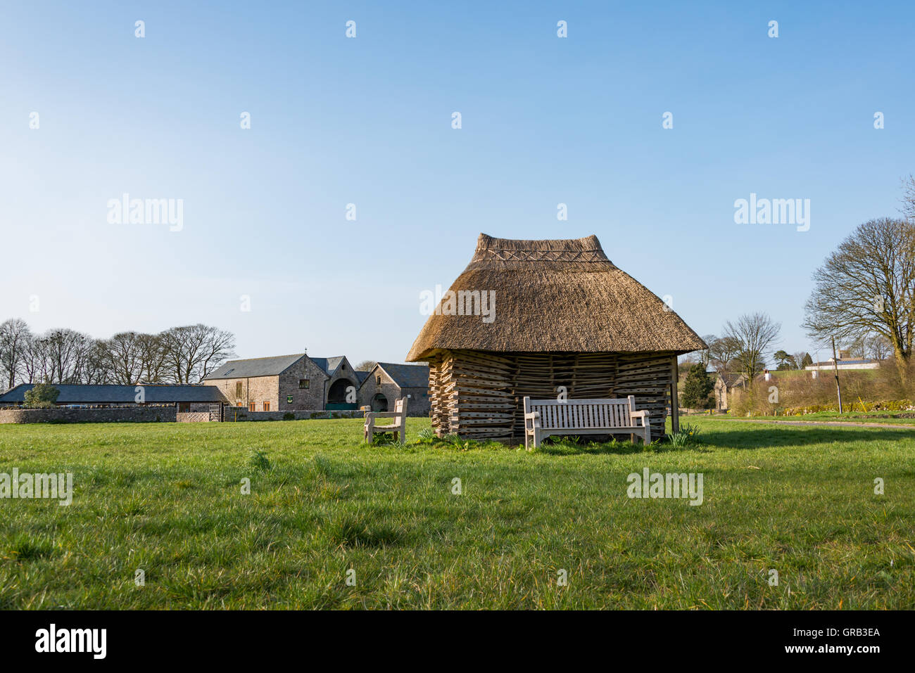 Priddy Green Hurdle Stack, Somerset, UK Stock Photo - Alamy