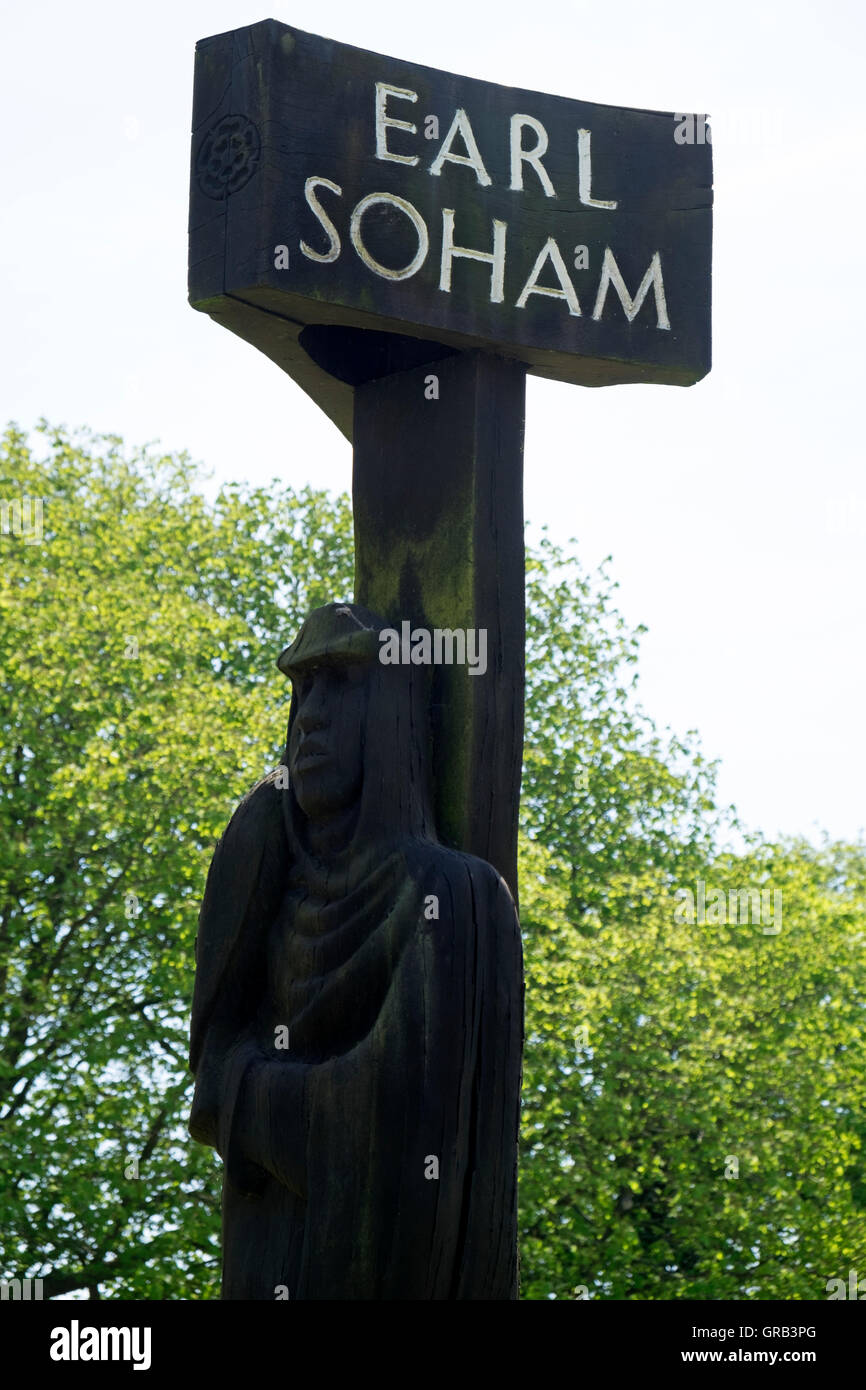 Earl Soham sign Suffolk UK Stock Photo - Alamy