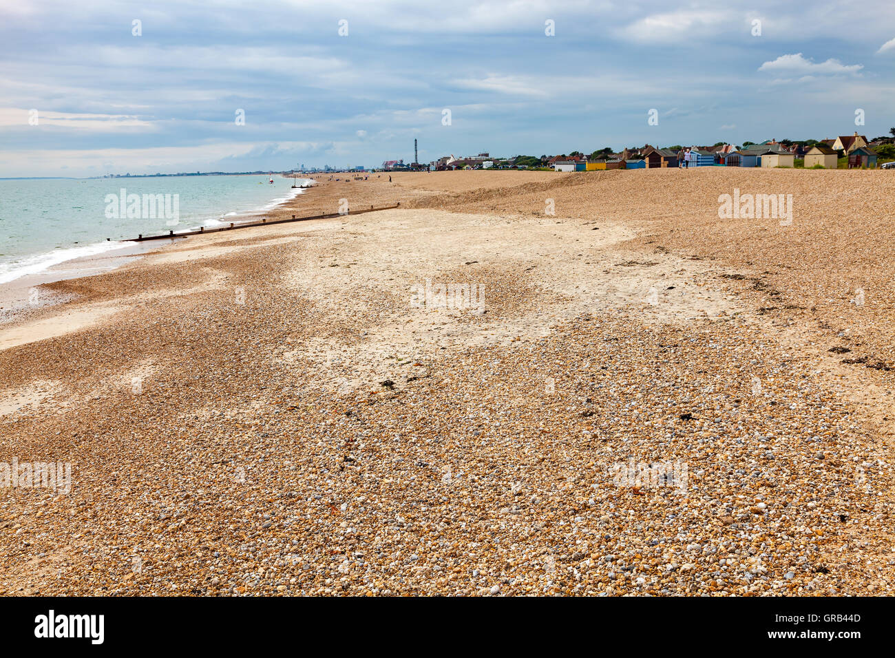 Shingle beach at Bound Lane, Hayling island Hampshire England UK Europe ...