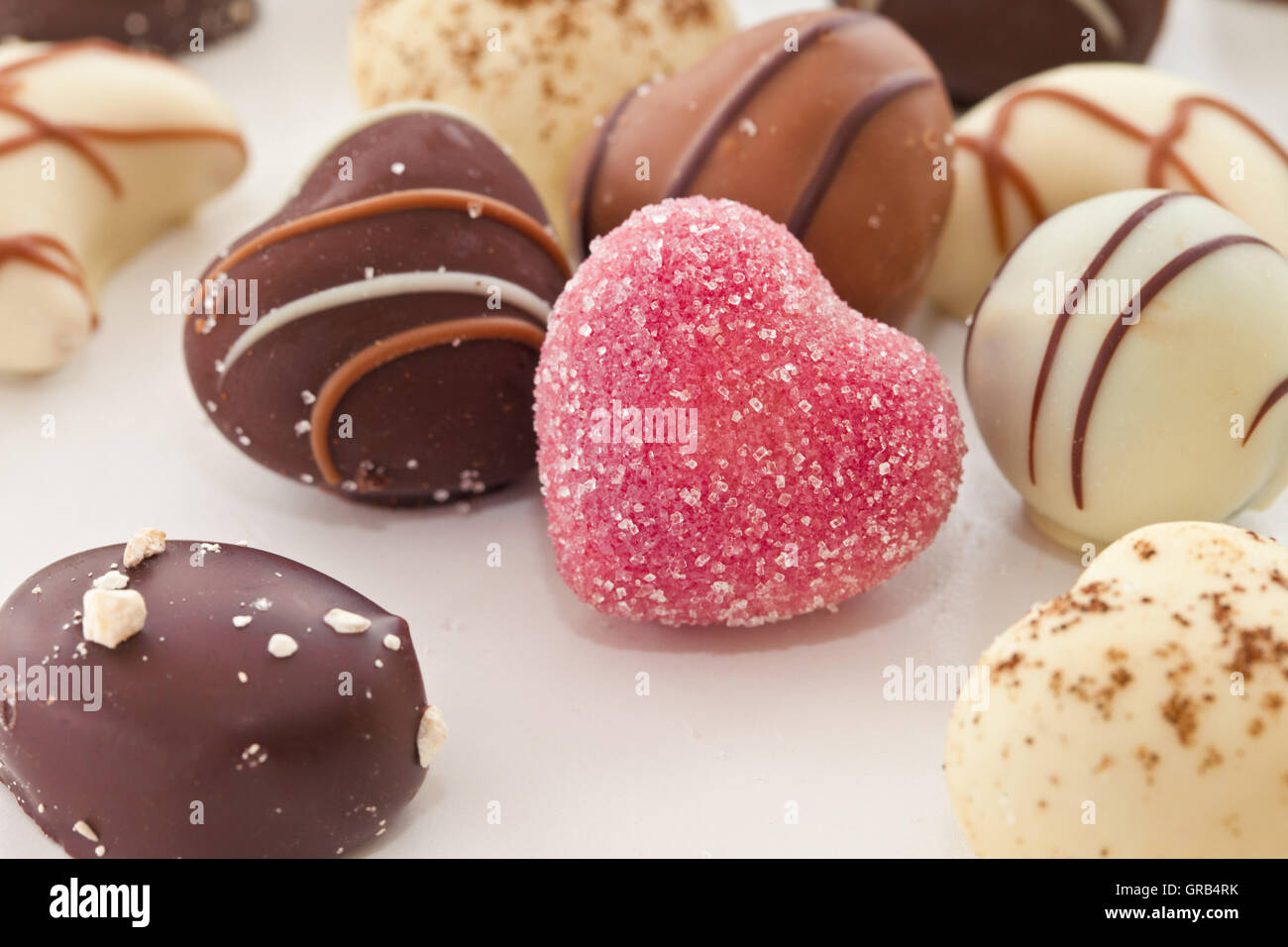 Selection Of Chocolates Stock Photo - Alamy