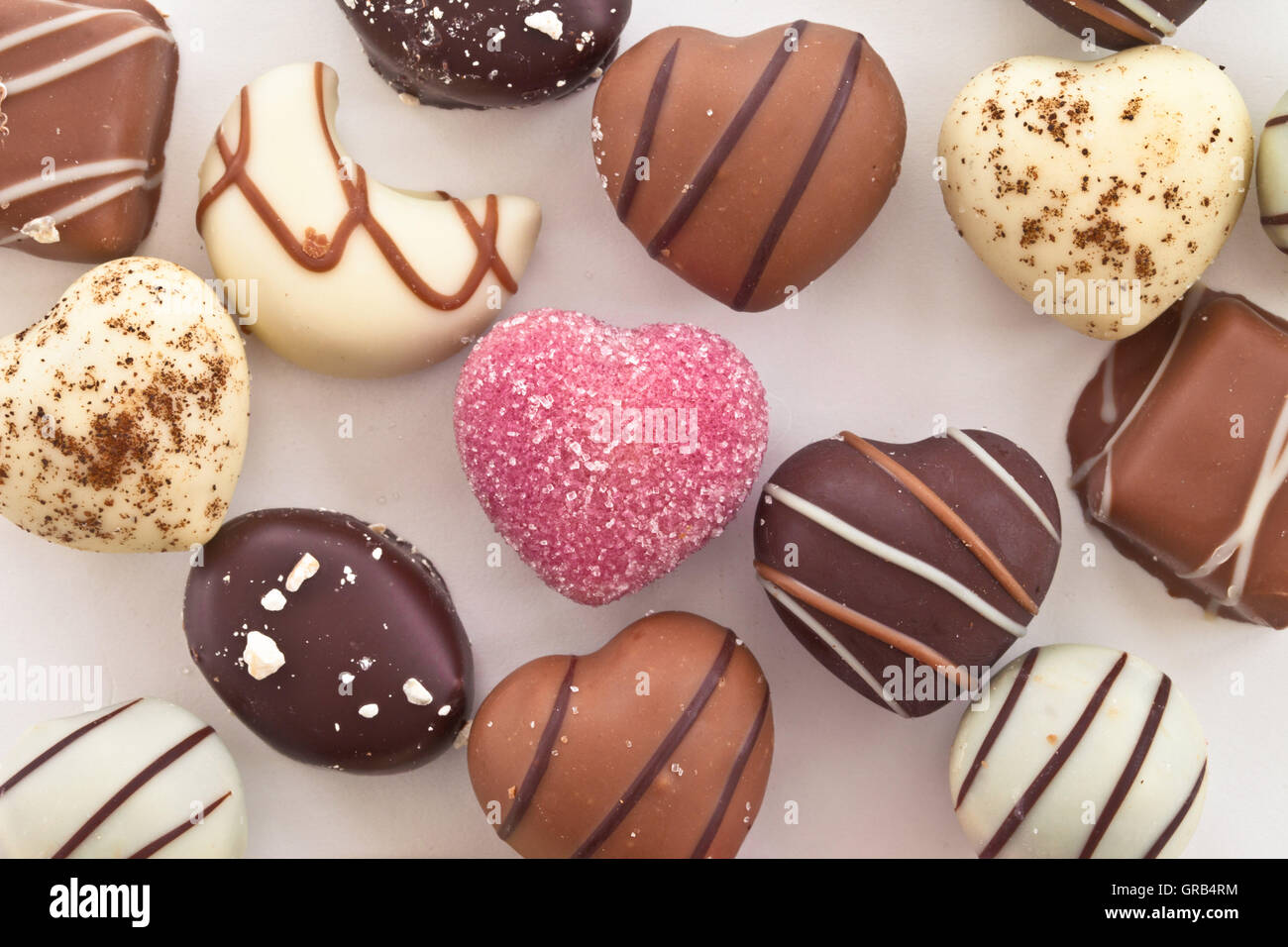 Selection Of Chocolates Stock Photo - Alamy