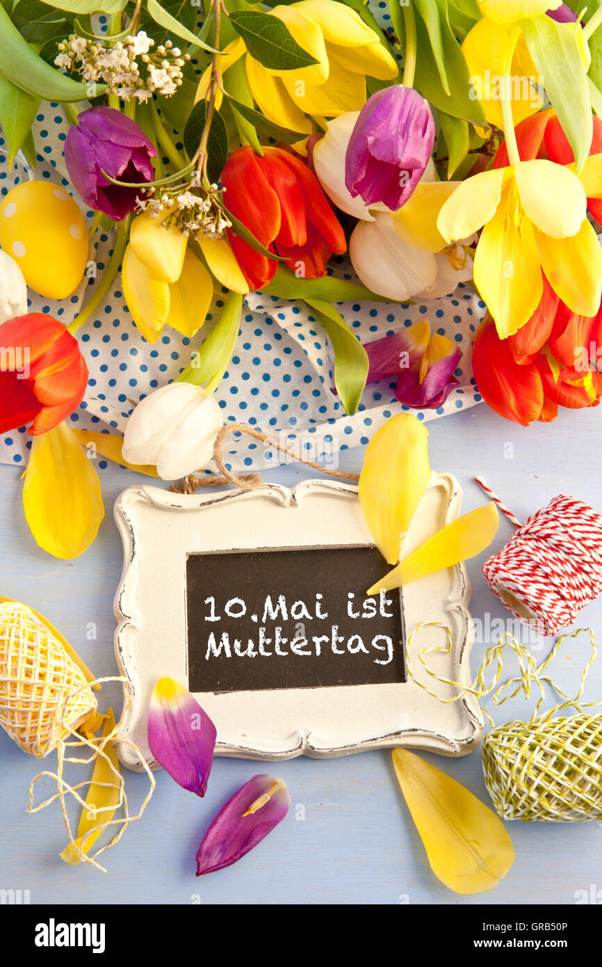 Mother S Day Card In German Stock Photo - Alamy