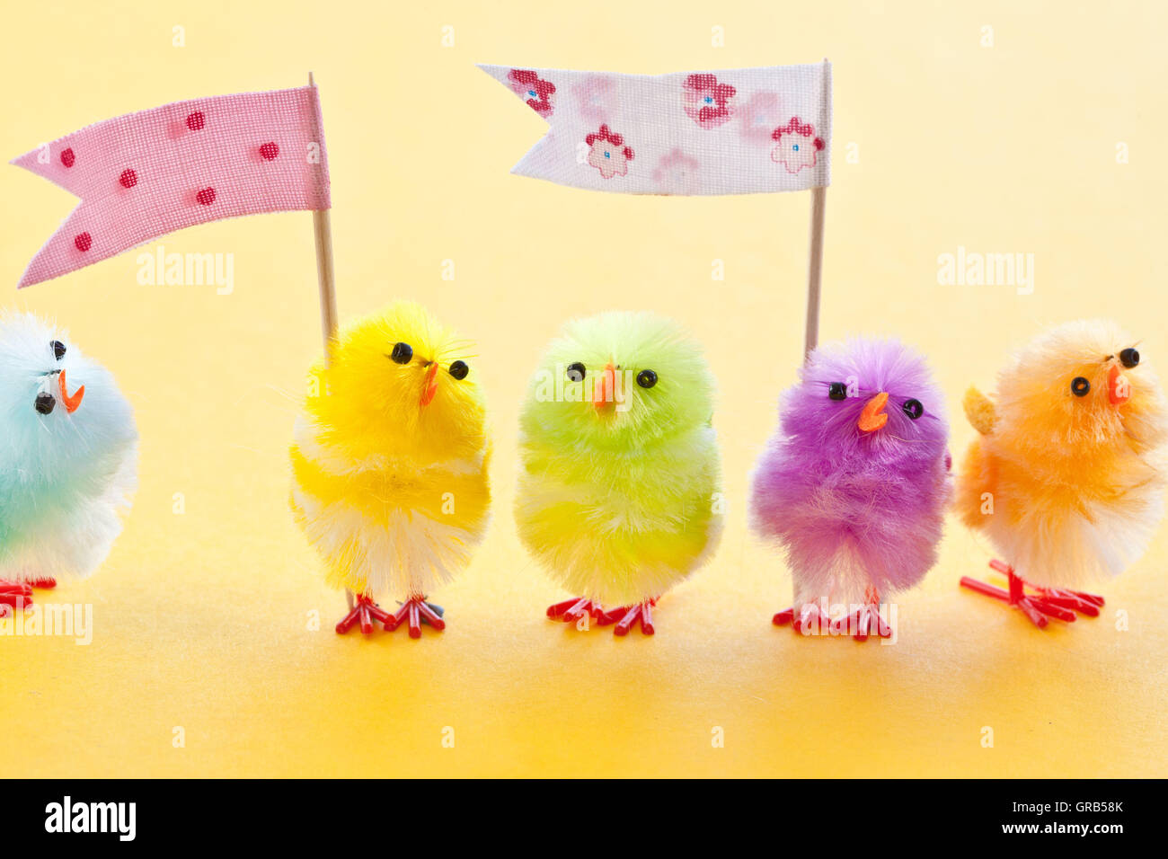 Colorful Easter Chicks Stock Photo - Alamy