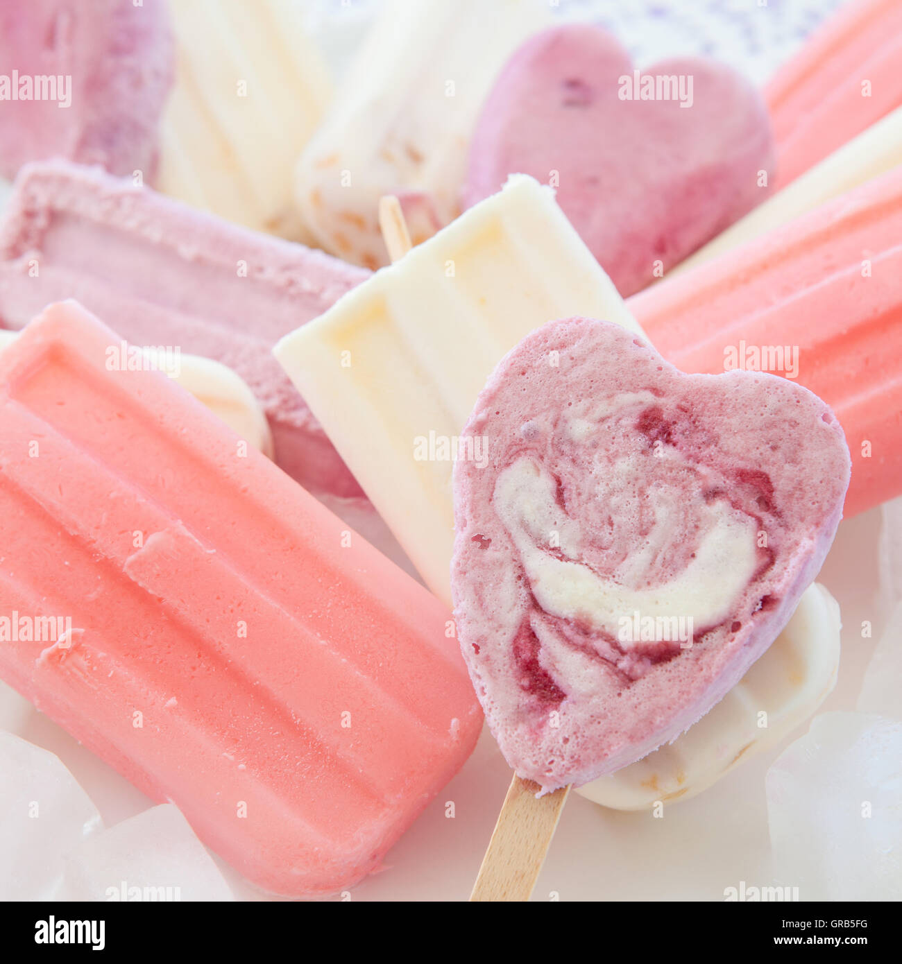 Fruity Frozen Popsicles Stock Photo - Alamy