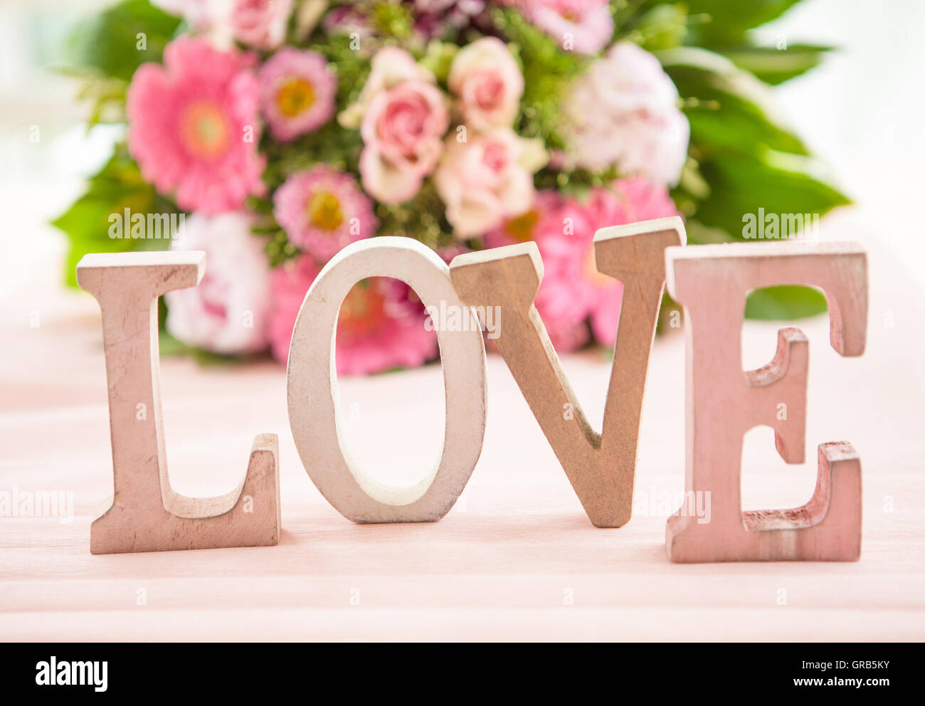 Love And Flowers Stock Photo - Alamy